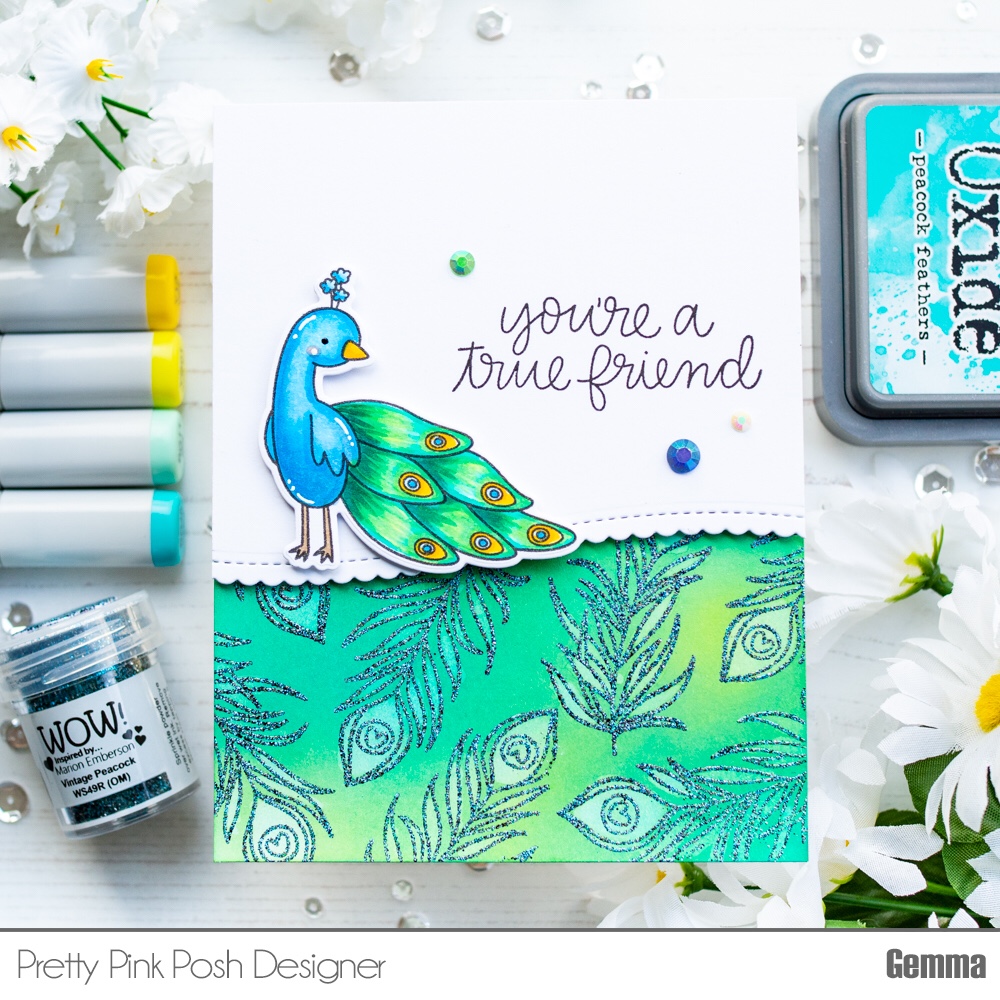 Peacock Friends with Embossing Glitter – mygirllollipop