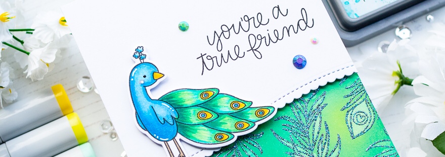 Peacock Friends with Embossing Glitter – mygirllollipop