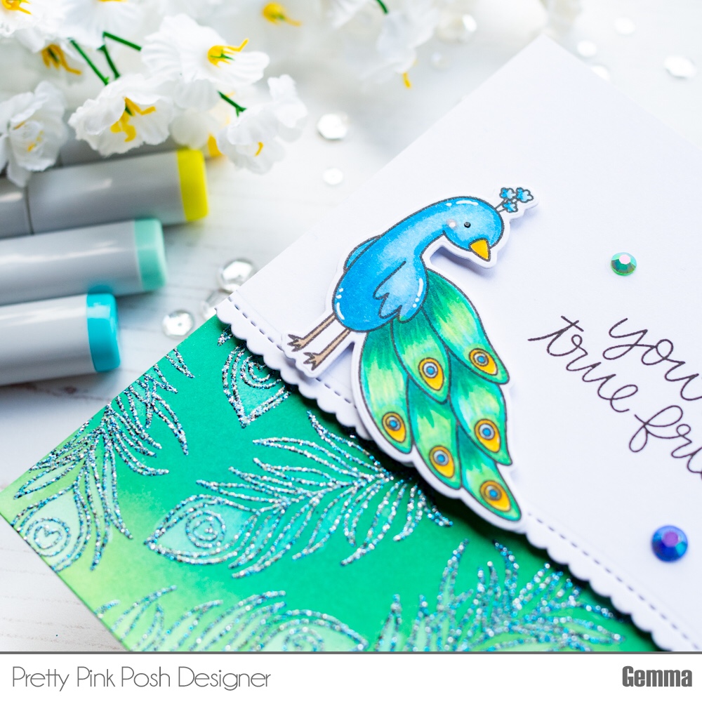 Peacock Friends with Embossing Glitter – mygirllollipop